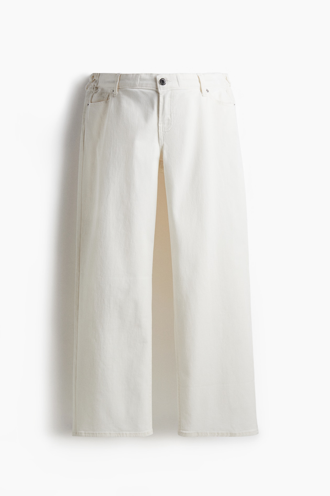 Women's White MAMA Before & After Straight Low Ankle Jeans | H&M CA