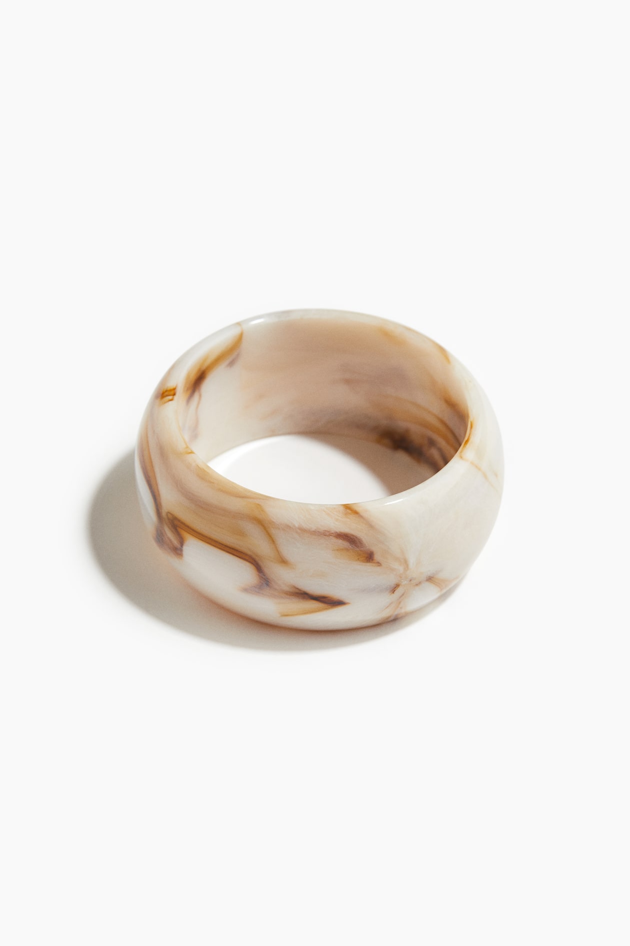 Chunky Bangle Bracelet - Light beige/marbled - Ladies | H&M US