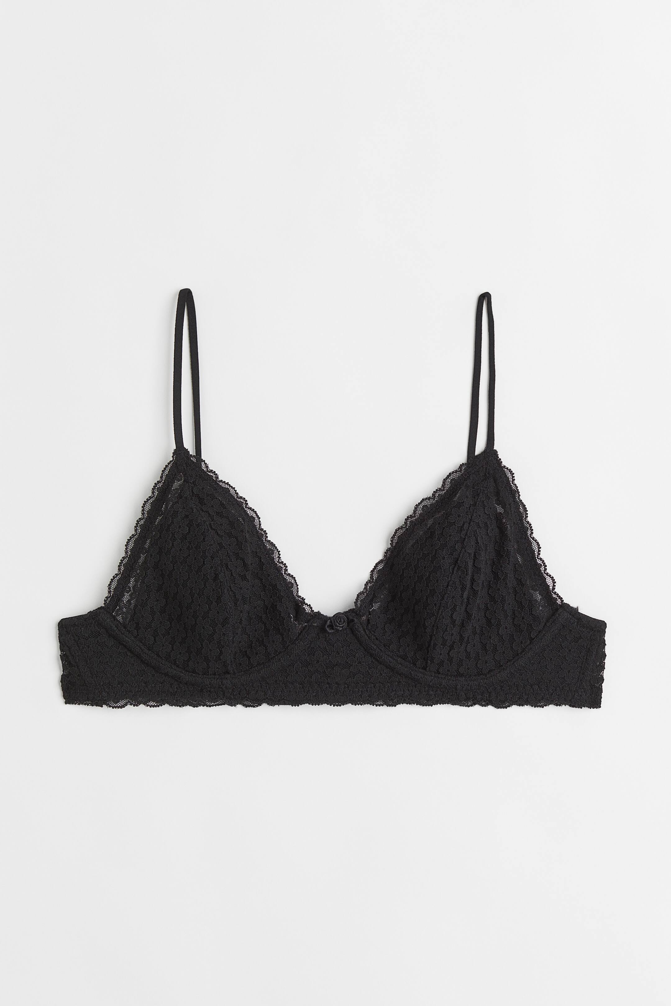 Soft lace bra - Black - Ladies | H&M GB
