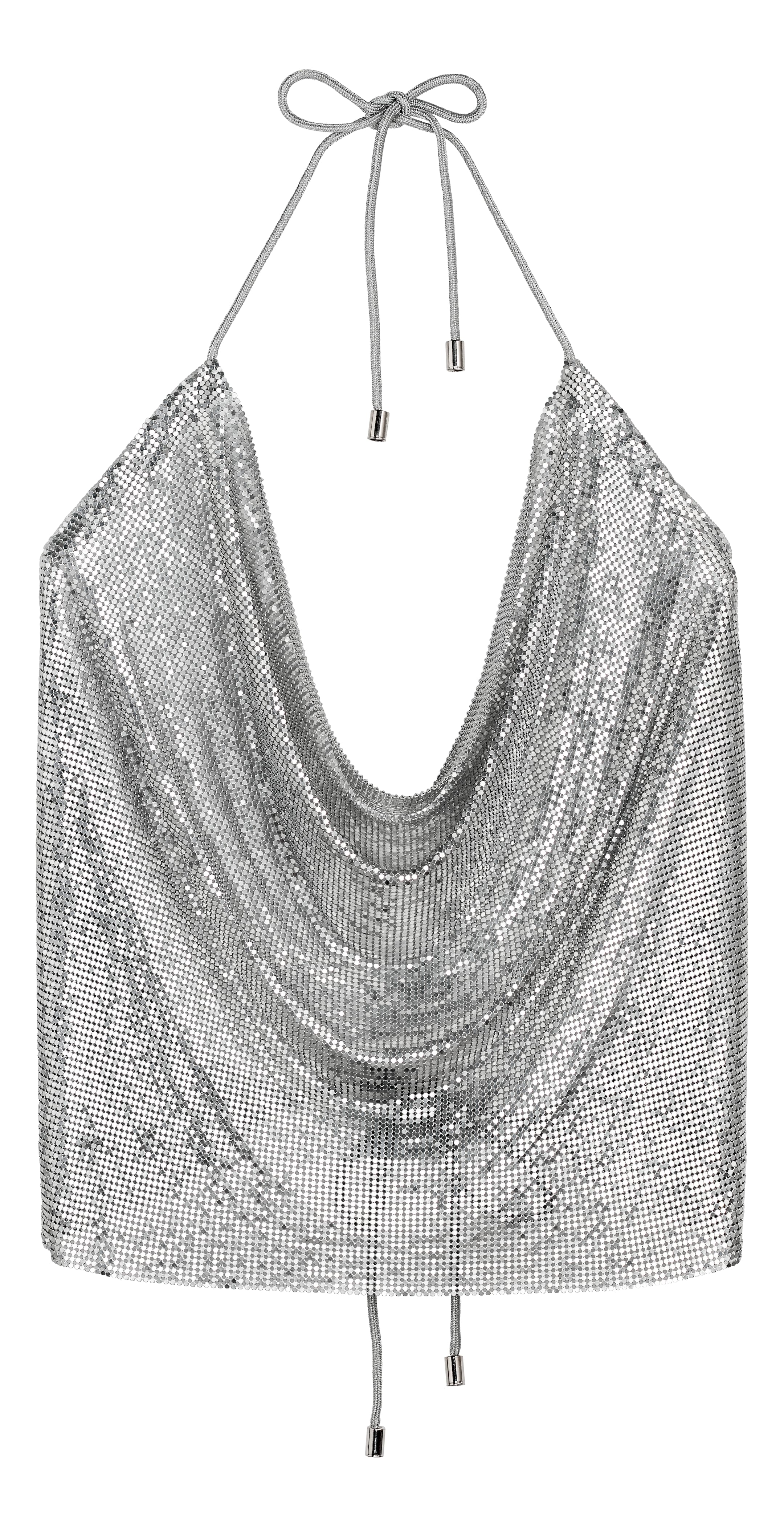 Metal Mesh Top - Silver-colored - Ladies | H&M US