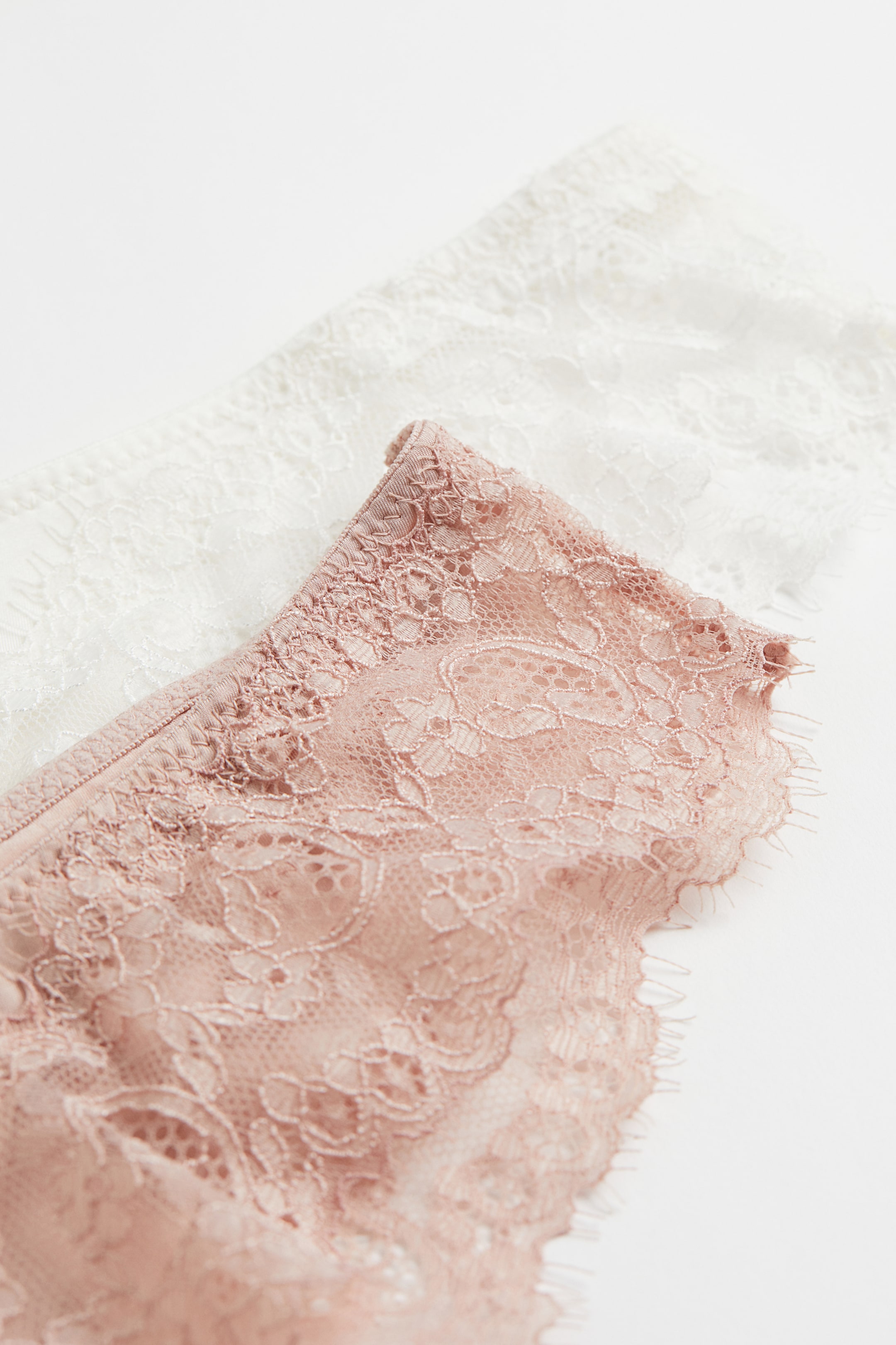 2-pack lace Brazilian briefs - White/Pink - Ladies | H&M GB