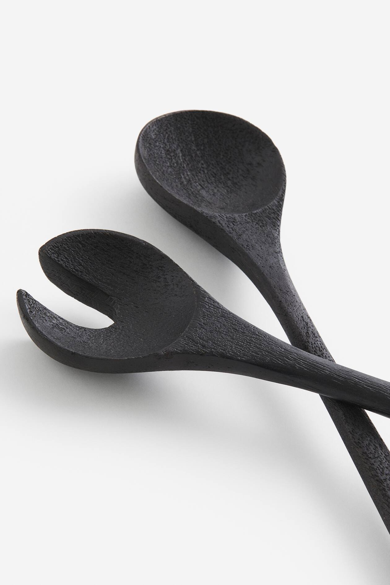 Wooden Salad Servers - Black - Home All | H&M US