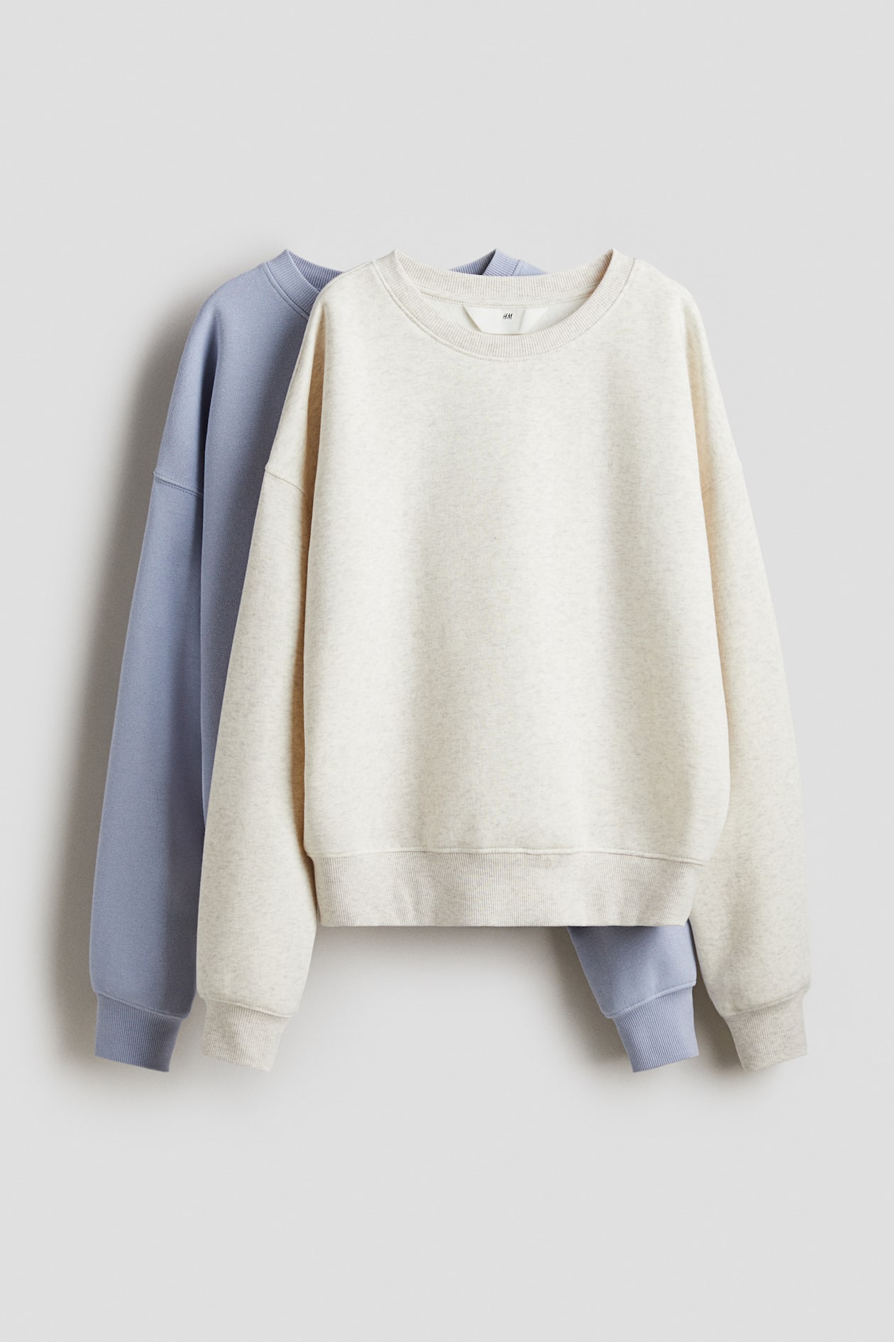 Light blue/Cream marl 2-pack sweatshirts for kids | H&M IN