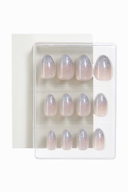 Press-on Nails - Glitter Silver Tip - Beauty all | H&M US