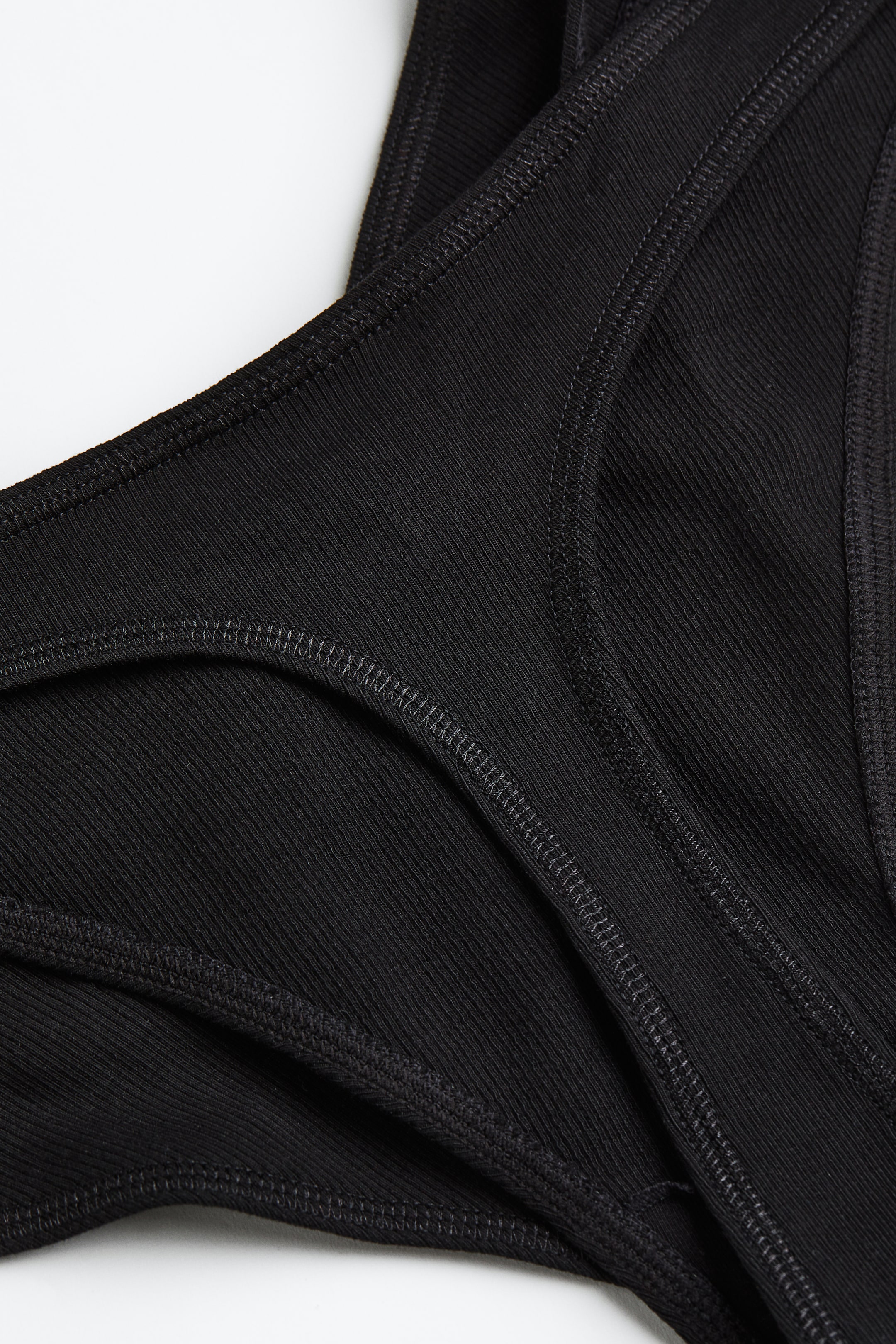 H&M+ 5-pack truse thong i bomull - Lav midje - Sort - DAME | H&M NO