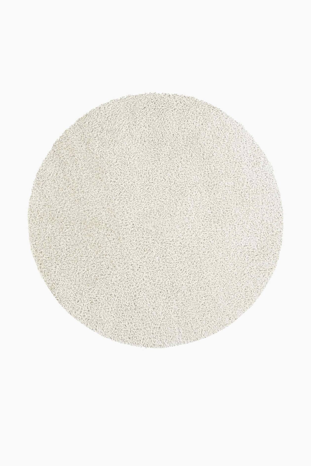 Round Shaggy Solid Color Plush Pile Area Rug - Light Grey - Livabliss ...