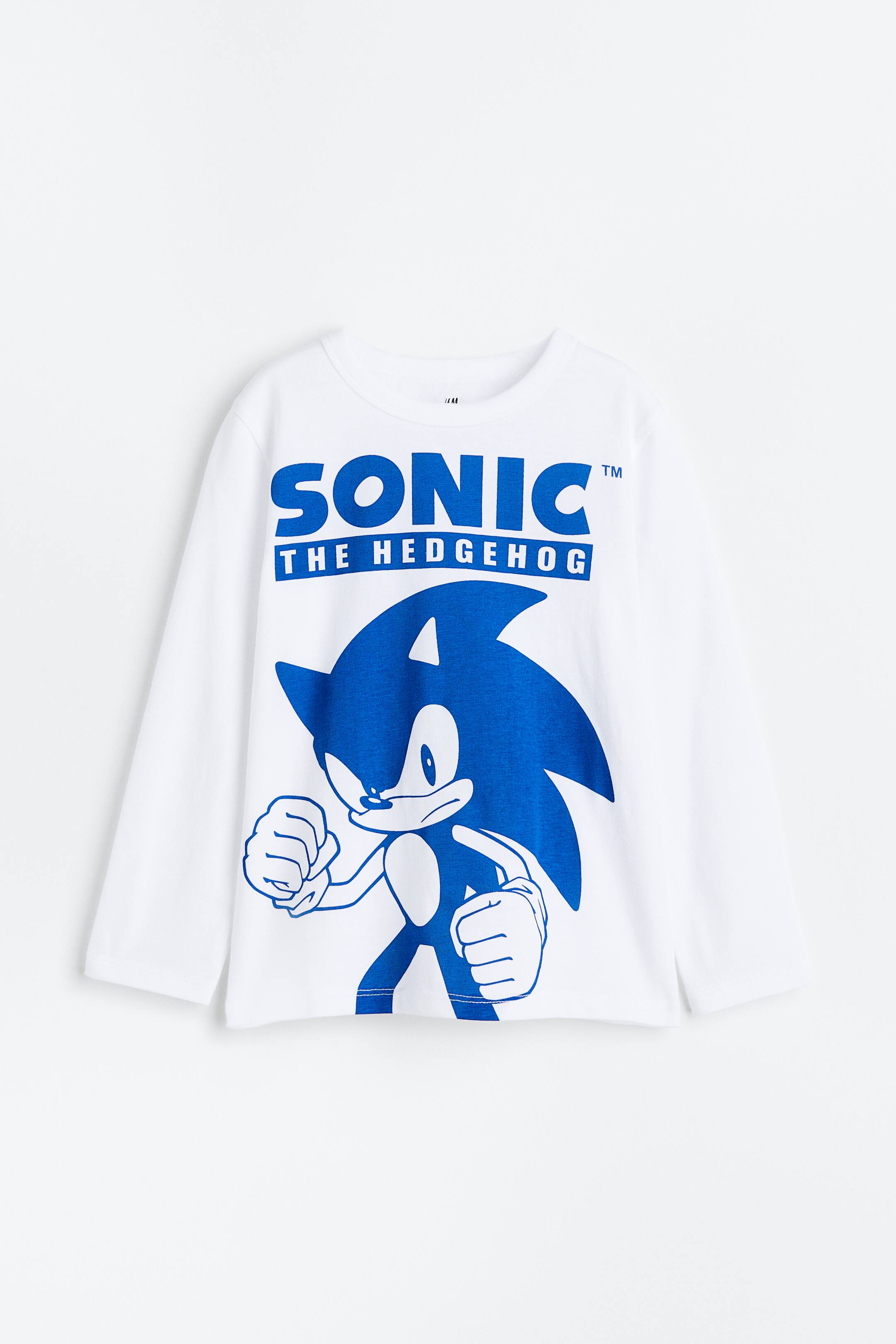 Printed Jersey Shirt - White/Sonic the Hedgehog - Kids | H&M US