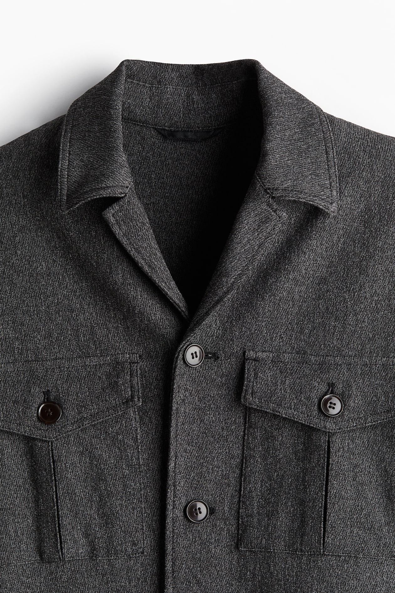 Regular Fit Twill Shacket - Dark gray - Men | H&M US