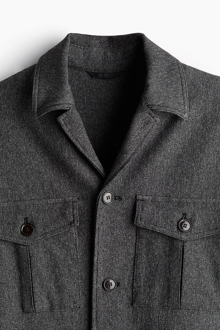 Regular Fit Twill Shacket - Dark gray - Men | H&M US