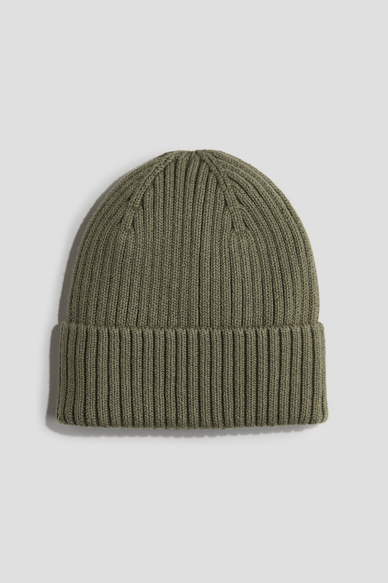 Khaki green Rib-Knit Beanie for kids | H&M US