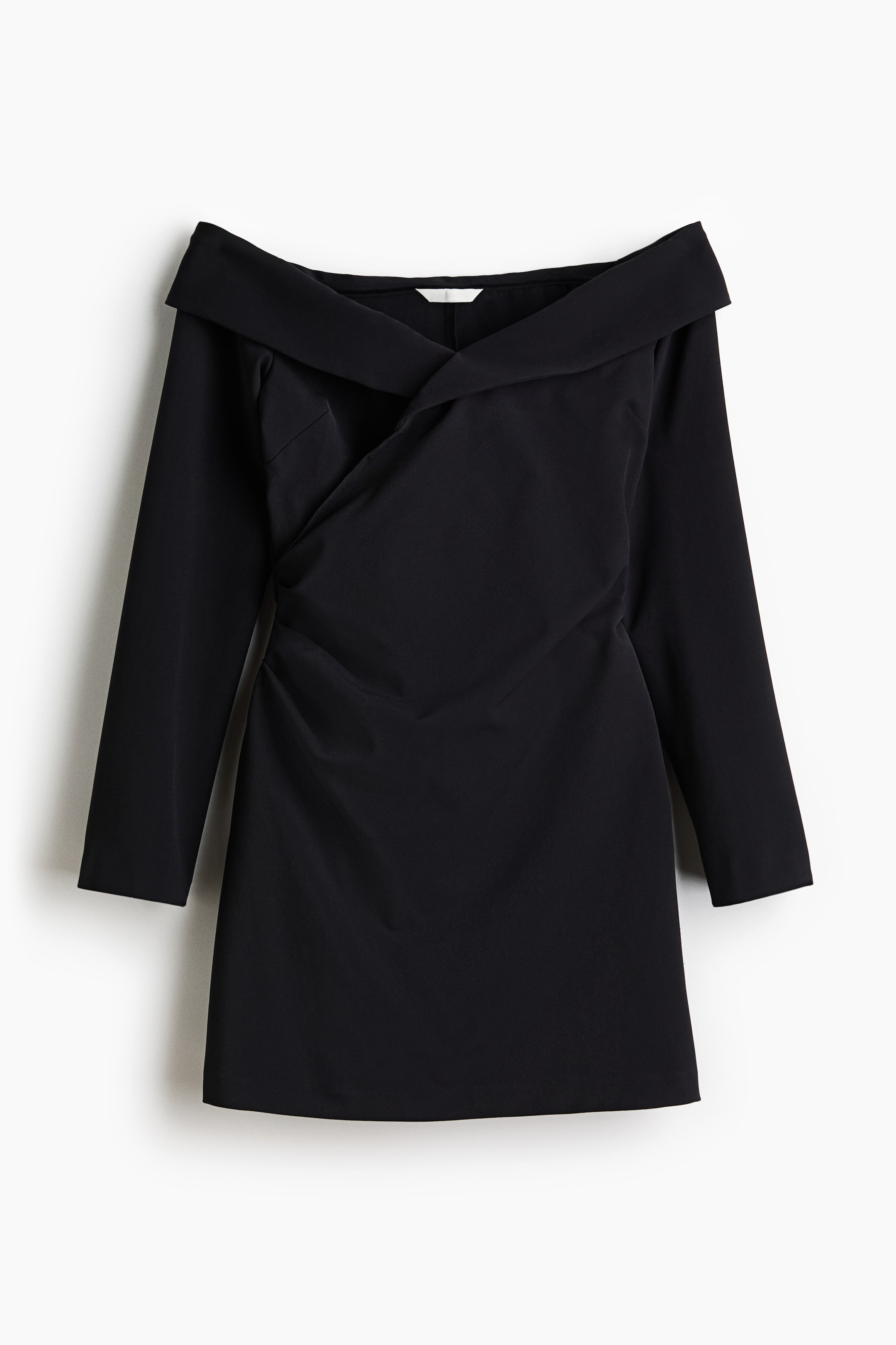 Robe épaules nues à effet croisé - Noir - FEMME | H&M CA