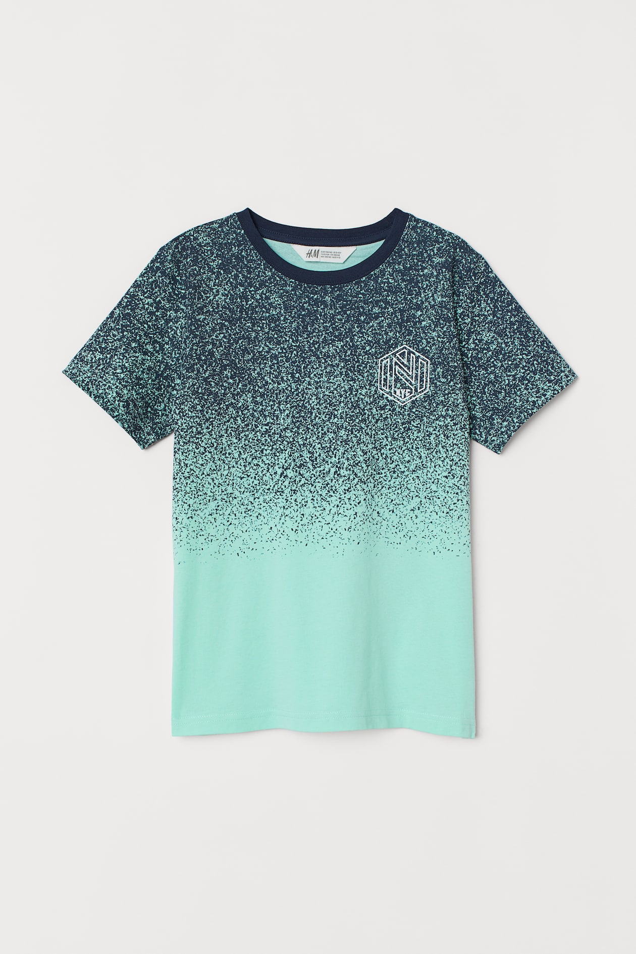 Playera con estampado - Turquesa/Estampado azul oscuro - Kids | H&M MX