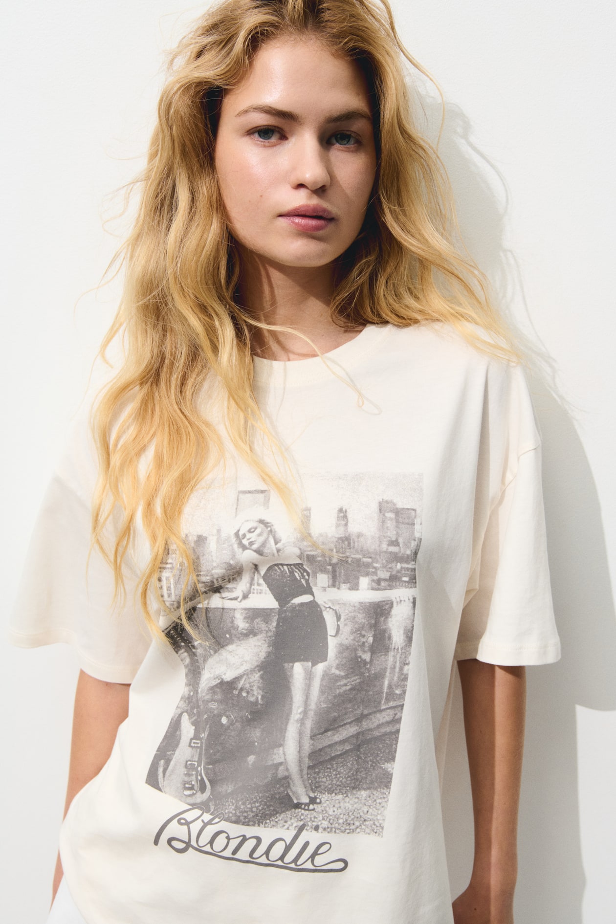 Oversized Printed T-Shirt - White/Blondie - Ladies | H&M US