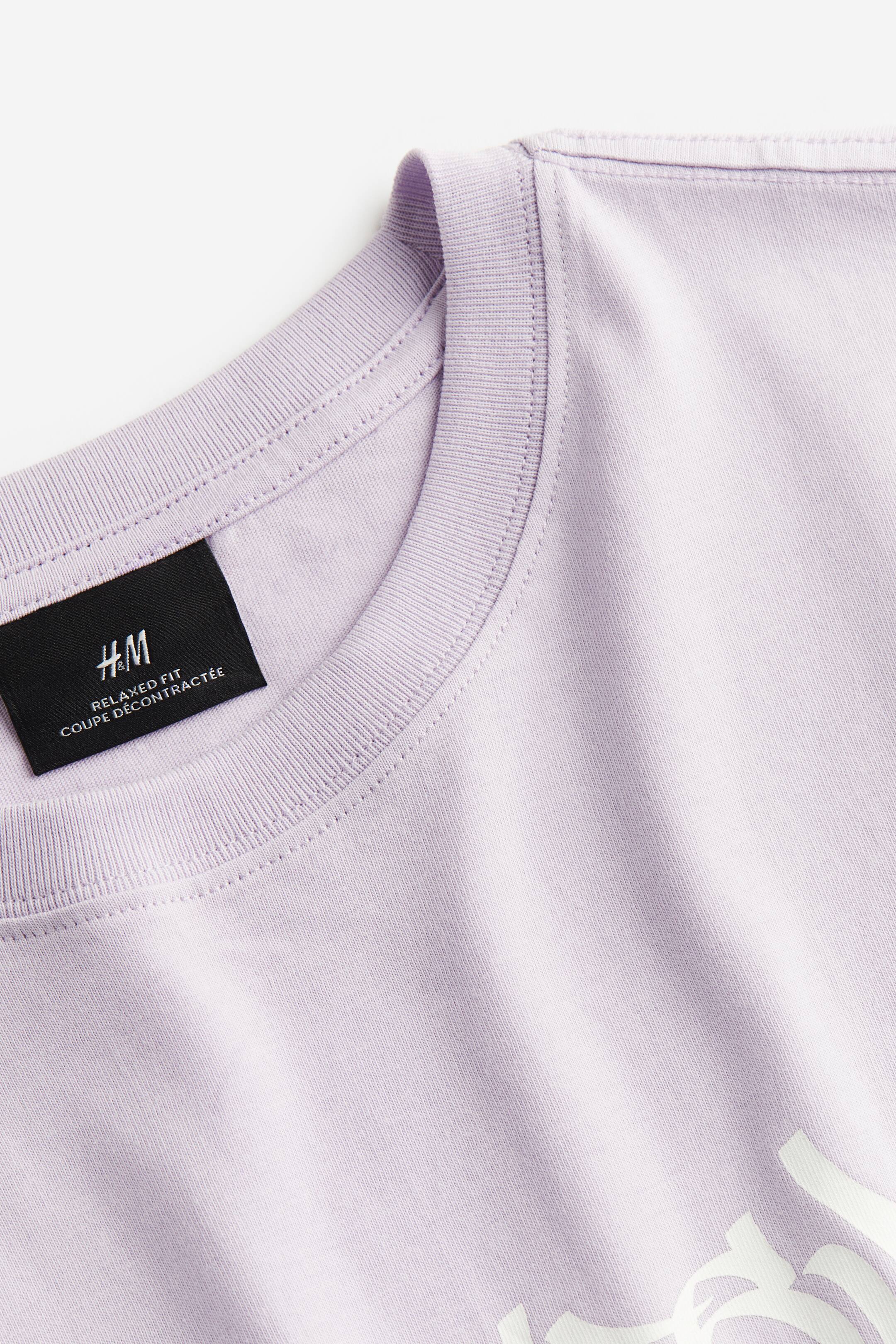 Loose Fit T-shirt - Purple/Boston - Men | H&M PH