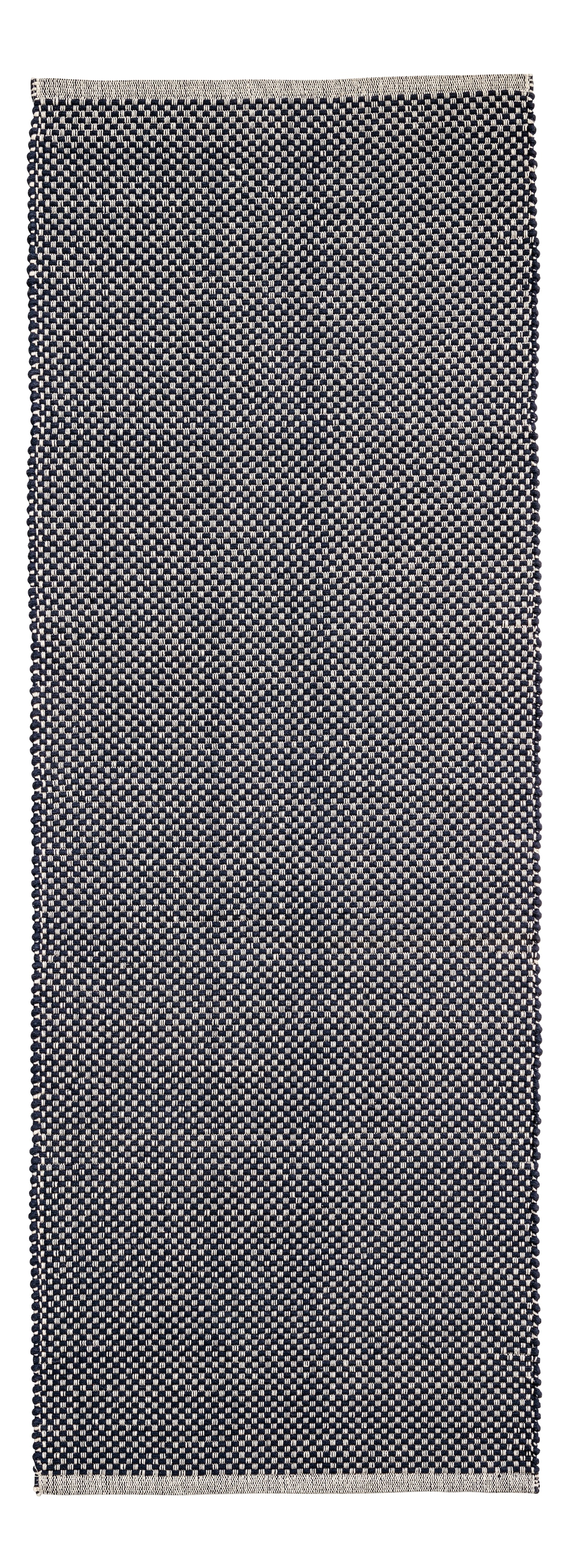 Patterned cotton rug - Natural white/Dark blue - Home All | H&M GB
