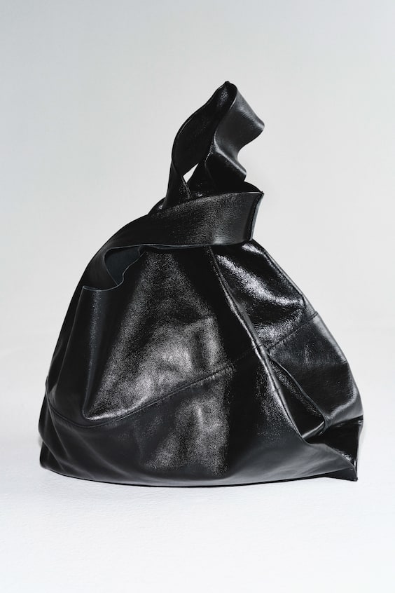 Women's Black Leather Tote Bag | H&M US