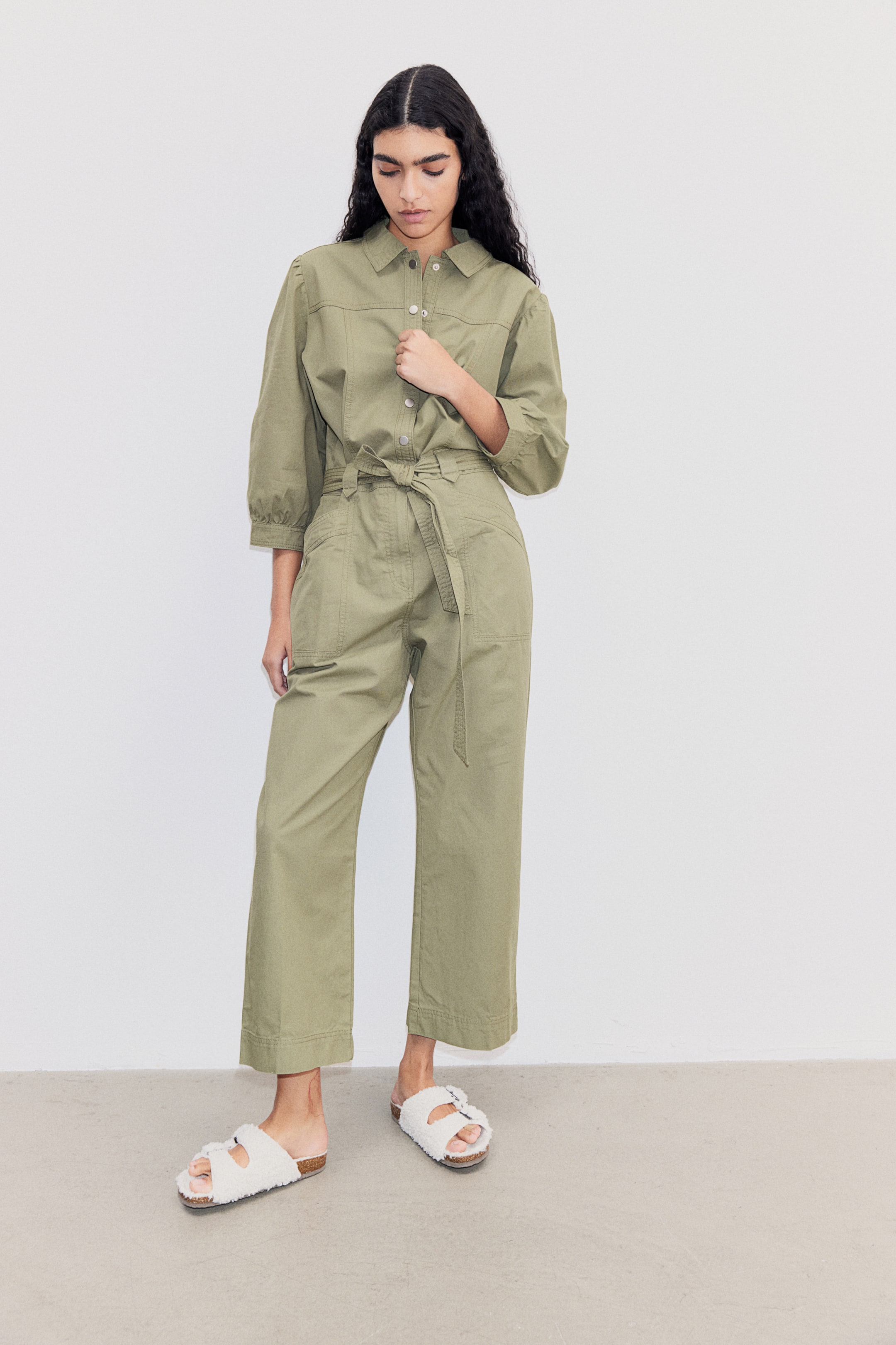Utility jumpsuit - Khaki green - Ladies | H&M GB