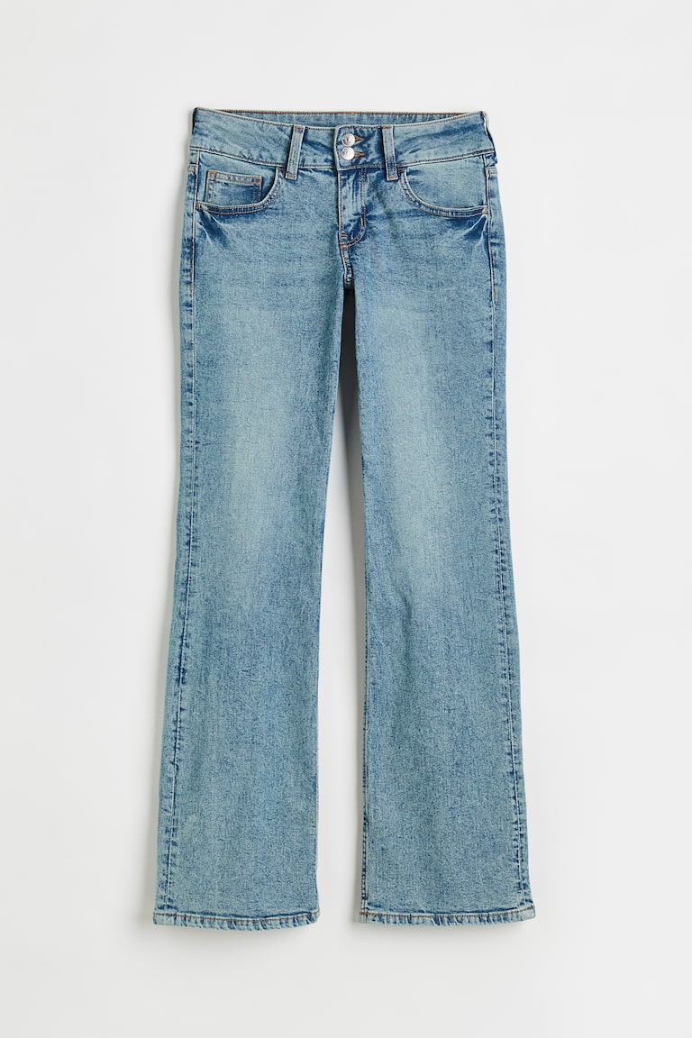 Flared Low Jeans - Light denim blue - Ladies | H&M GB