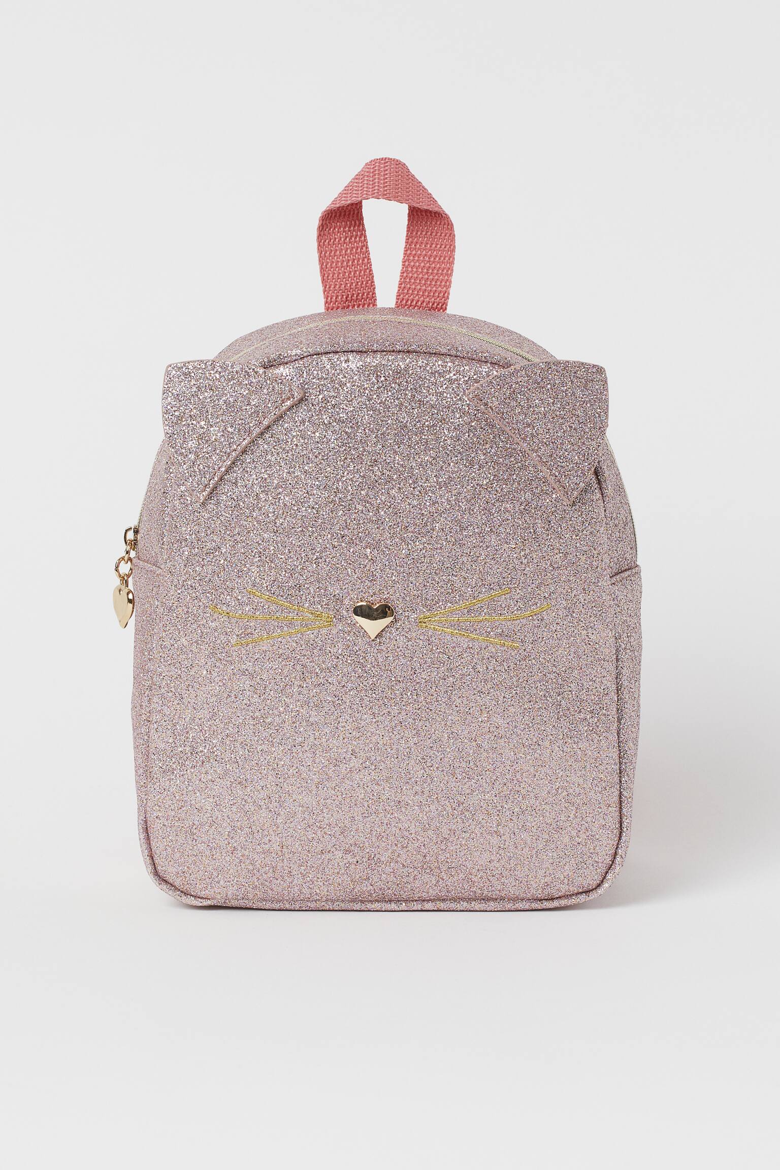 Glittery mini backpack - Pink/Cat - Kids | H&M HK
