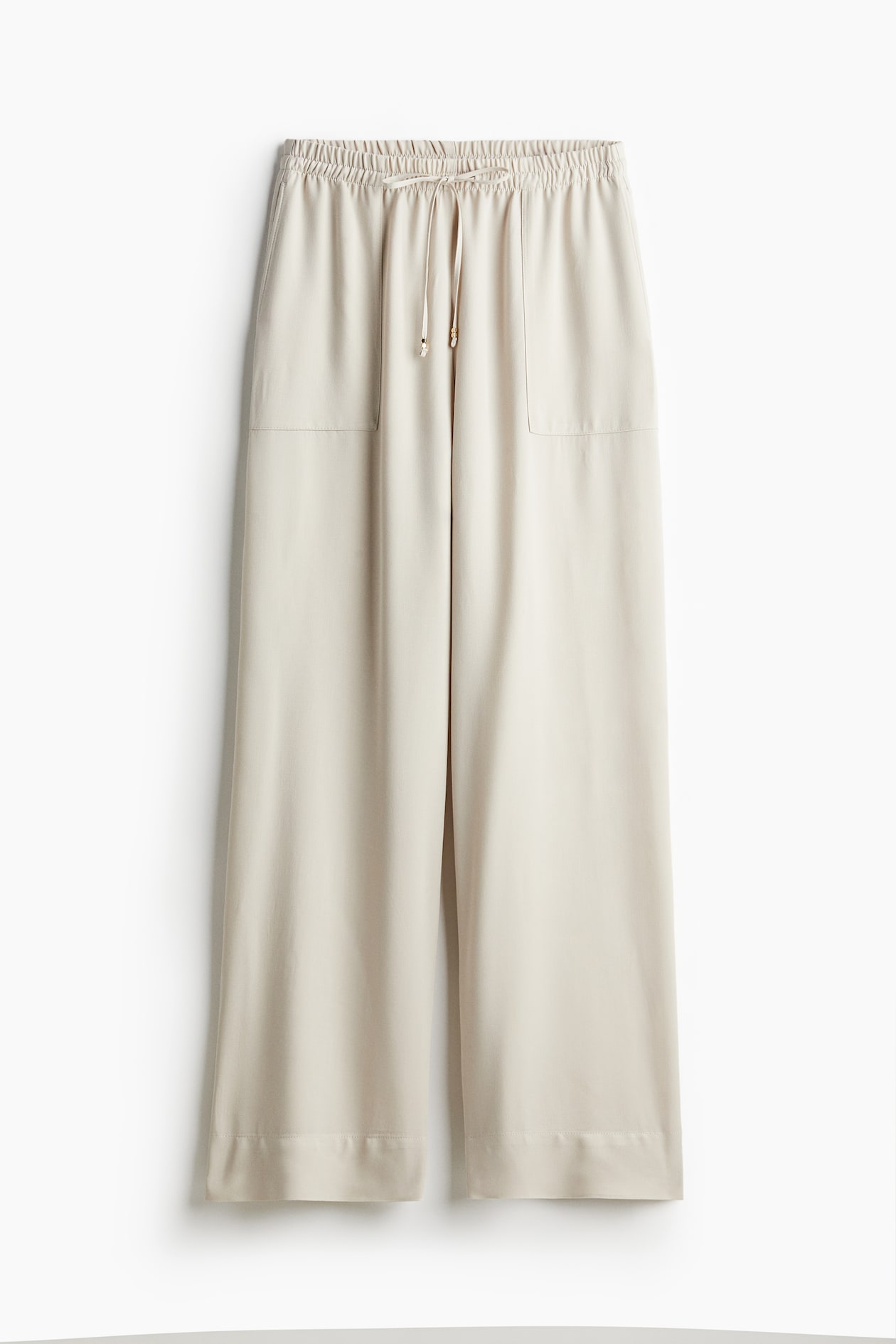 Viscose drawstring trousers - Light beige - Ladies | H&M GB