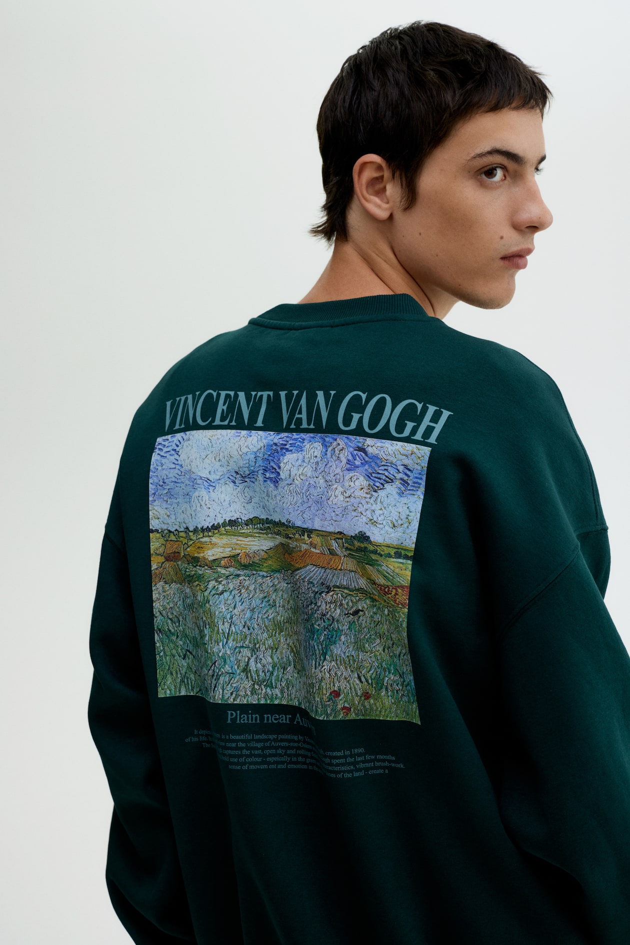 Men’s Forest green/Vincent van Gogh Oversized Fit Printed sweatshirt ...
