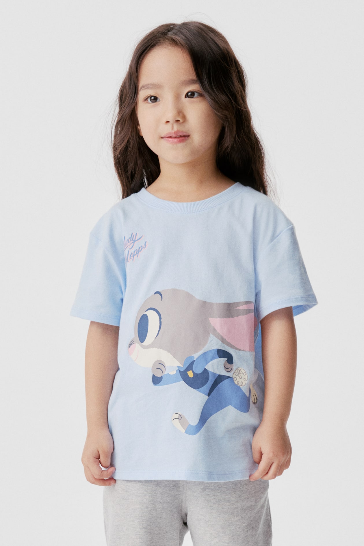 Light blue/Zootopia Print-motif cotton T-shirt for kids | H&M MY