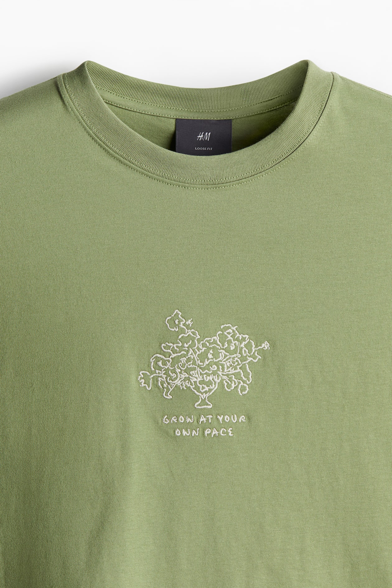 Loose Fit Printed T-shirt - Green/Grow - Men | H&M IN