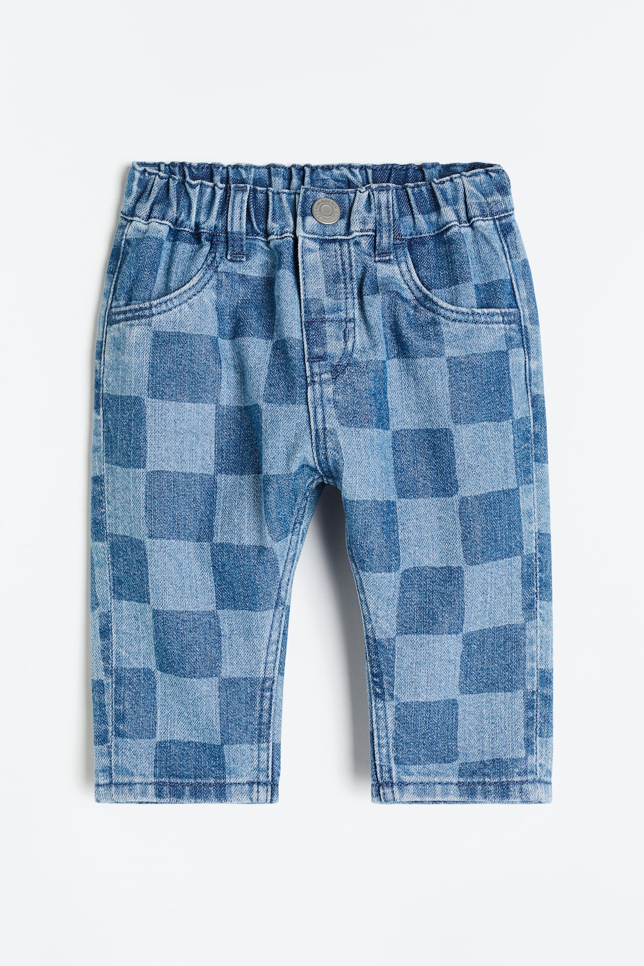 Relaxed Fit Jeans - Denim blue/Check - Kids | H&M AU