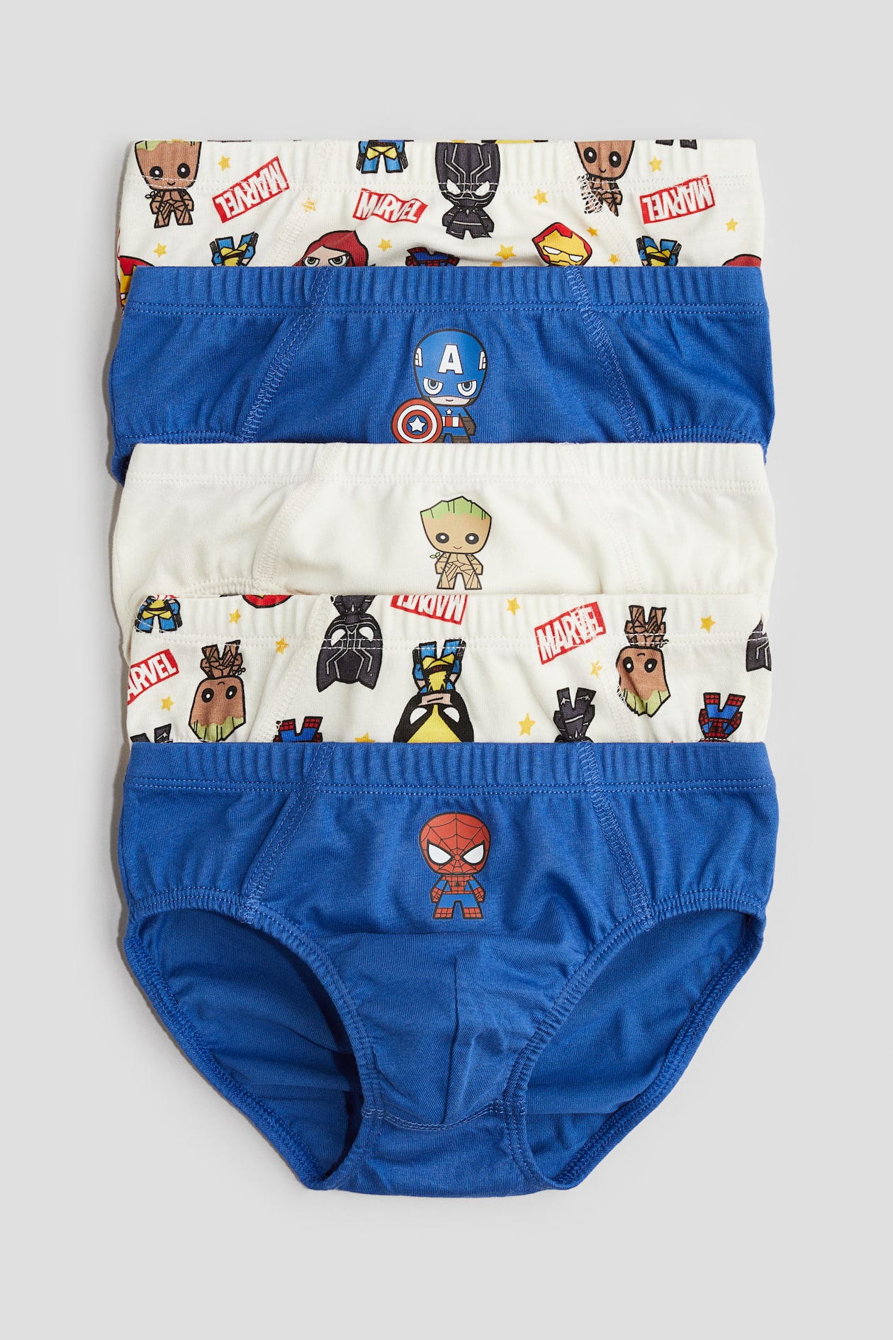 5-pack Printed Boys’ Briefs - Blue/Marvel Comics - Kids | H&M US