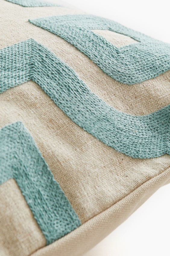 Patterned Cushion Cover - Light blue - Home All | H&M US