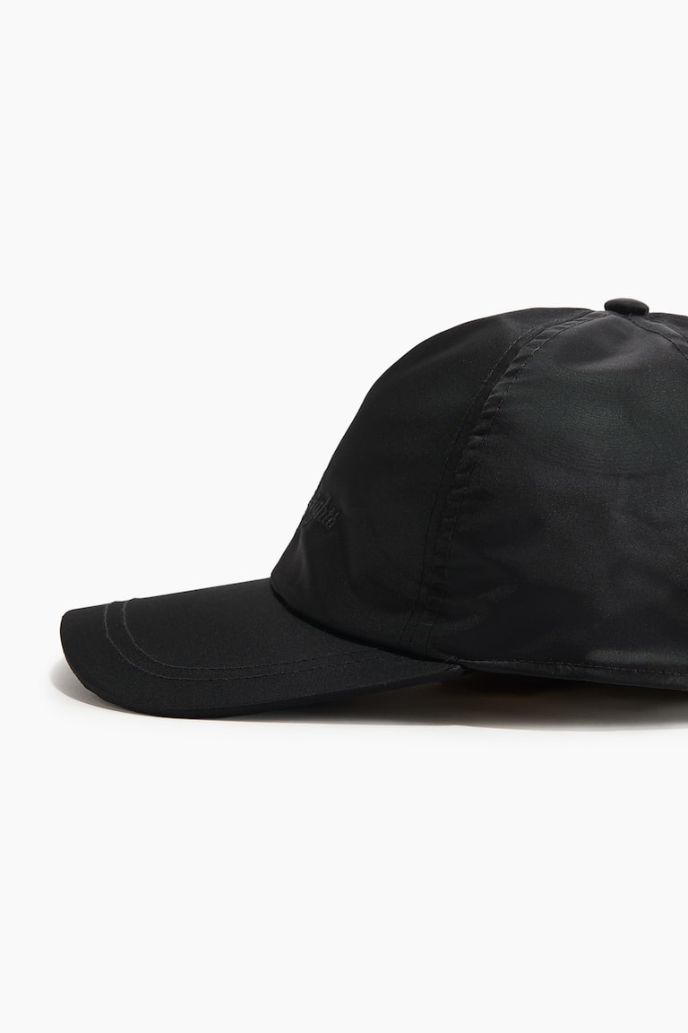 Embroidered-Motif Nylon Cap - Black - Men | H&M US