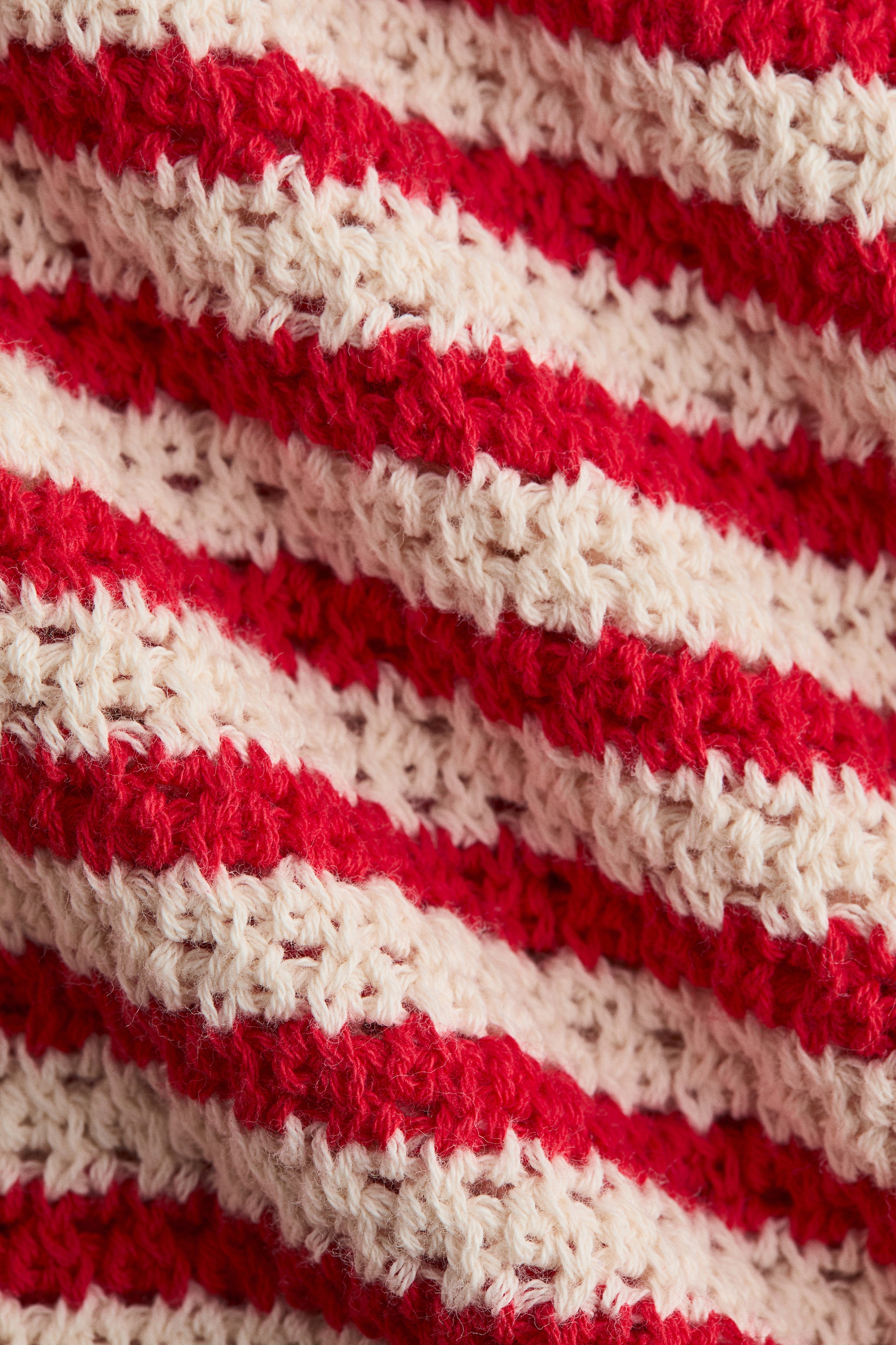 Red/striped Textured-Knit Sweater for kids | H&M CA