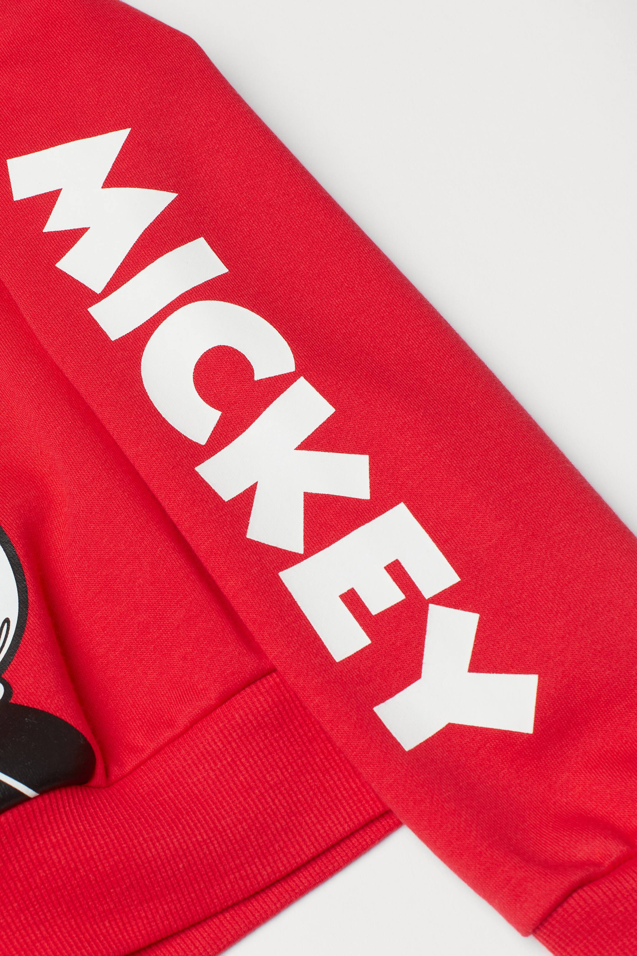 Boxy sweatshirt - Red/Mickey Mouse - Kids | H&M GB