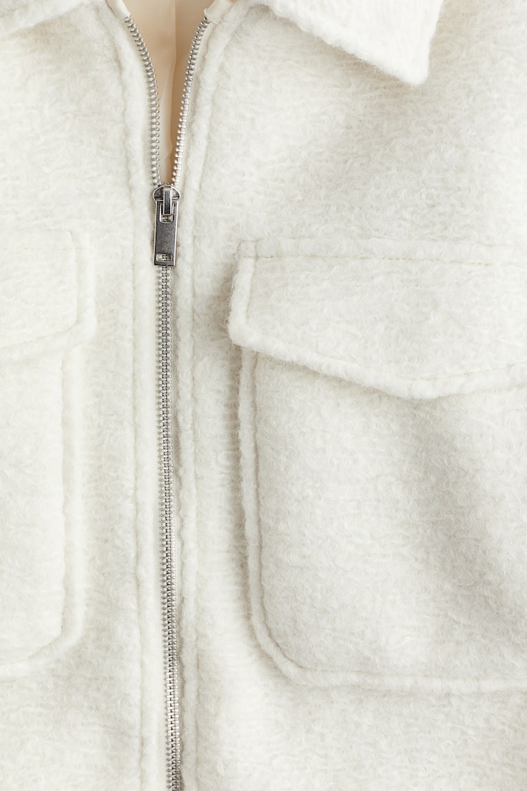 White Felted Shacket for kids | H&M US