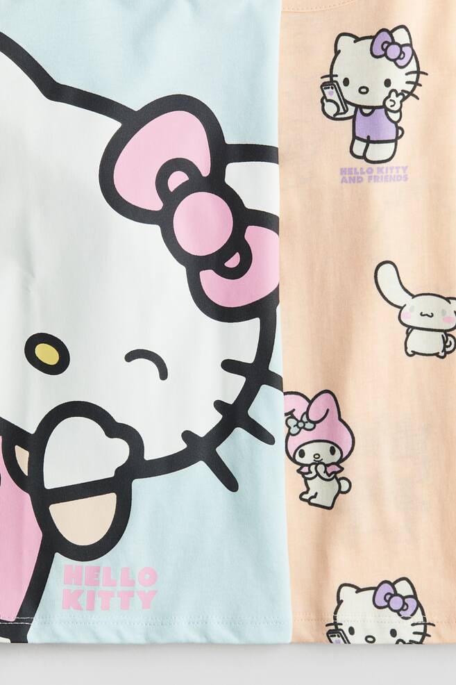 2-pack Long-sleeved Jersey Tops - Turquoise/Hello Kitty - Kids | H&M US