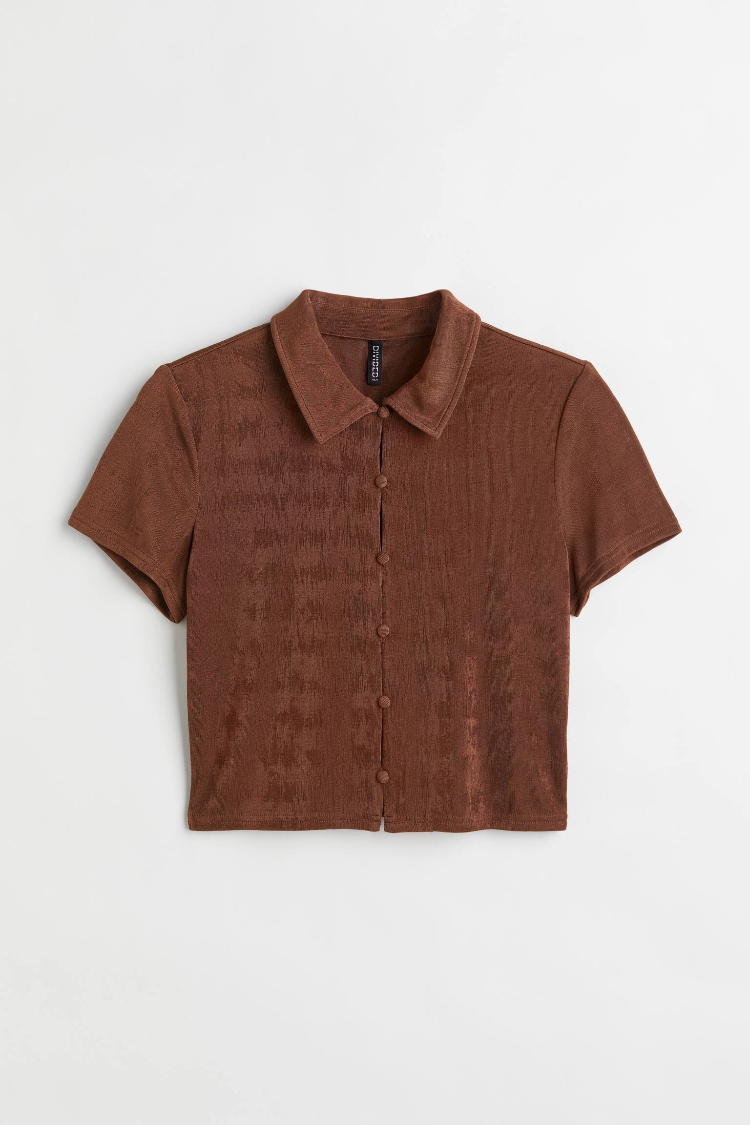 H&M+ Collared top - Brown - Ladies | H&M