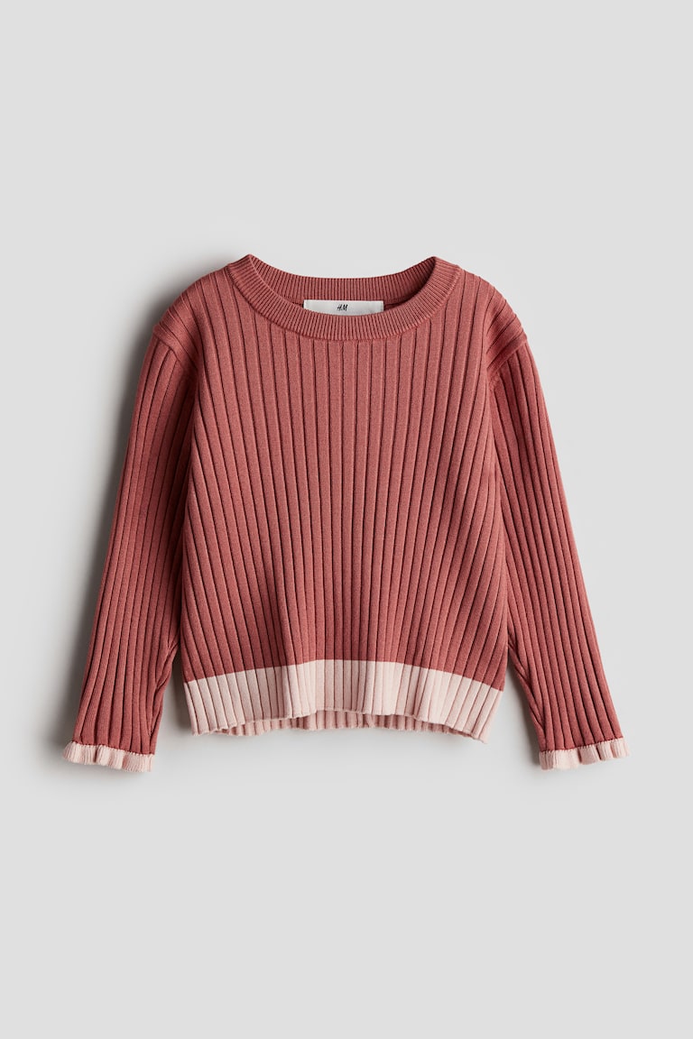 Rib-knit jumper - Rust red - Kids | H&M GB