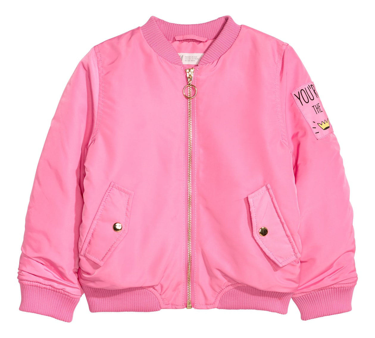 Pink Padded Bomber Jacket for kids | H&M US