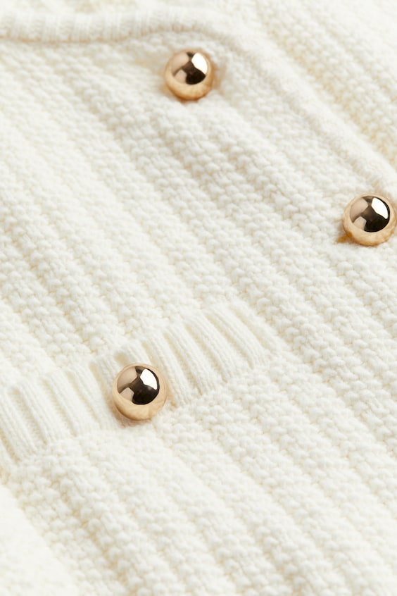 Structured-knit Cardigan - Cream - Ladies | H&M US
