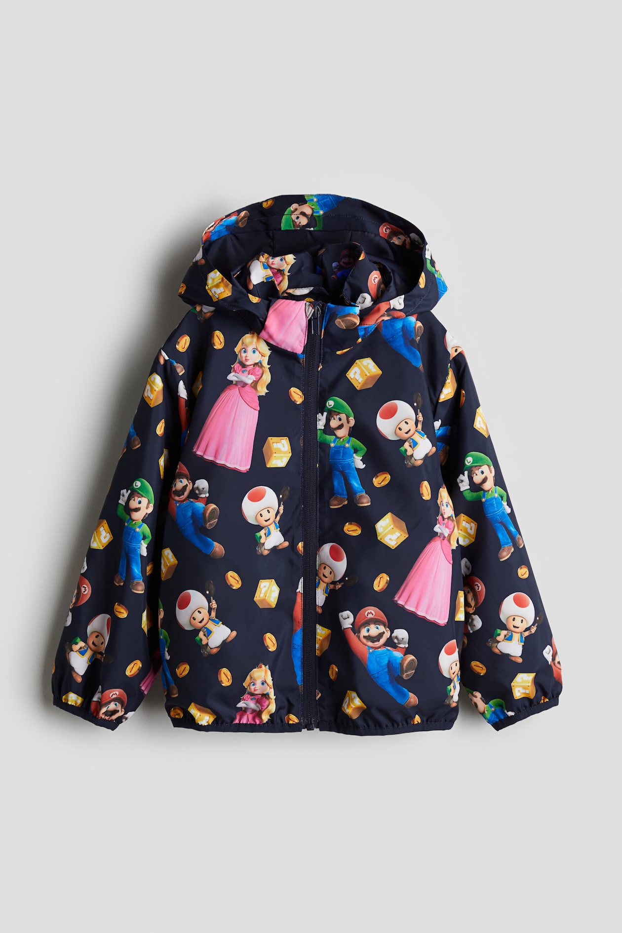 Dark blue/Super Mario Printed windbreaker for kids | H&M IE