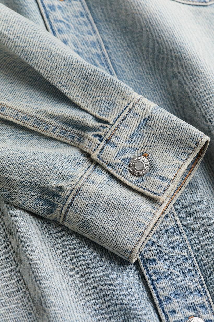 Feather Soft Denim Shirt - Pale denim blue - Ladies | H&M US