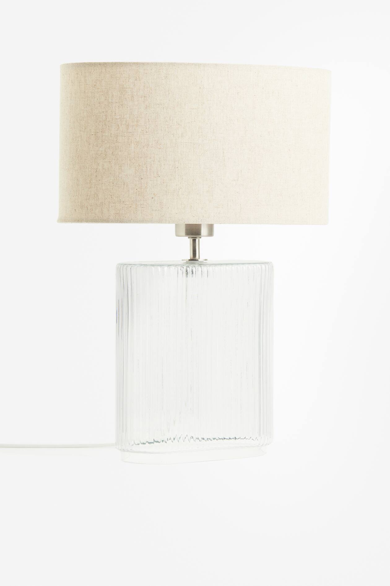 Light beige/clear glass Glass Table Lamp at H&M Home | H&M US