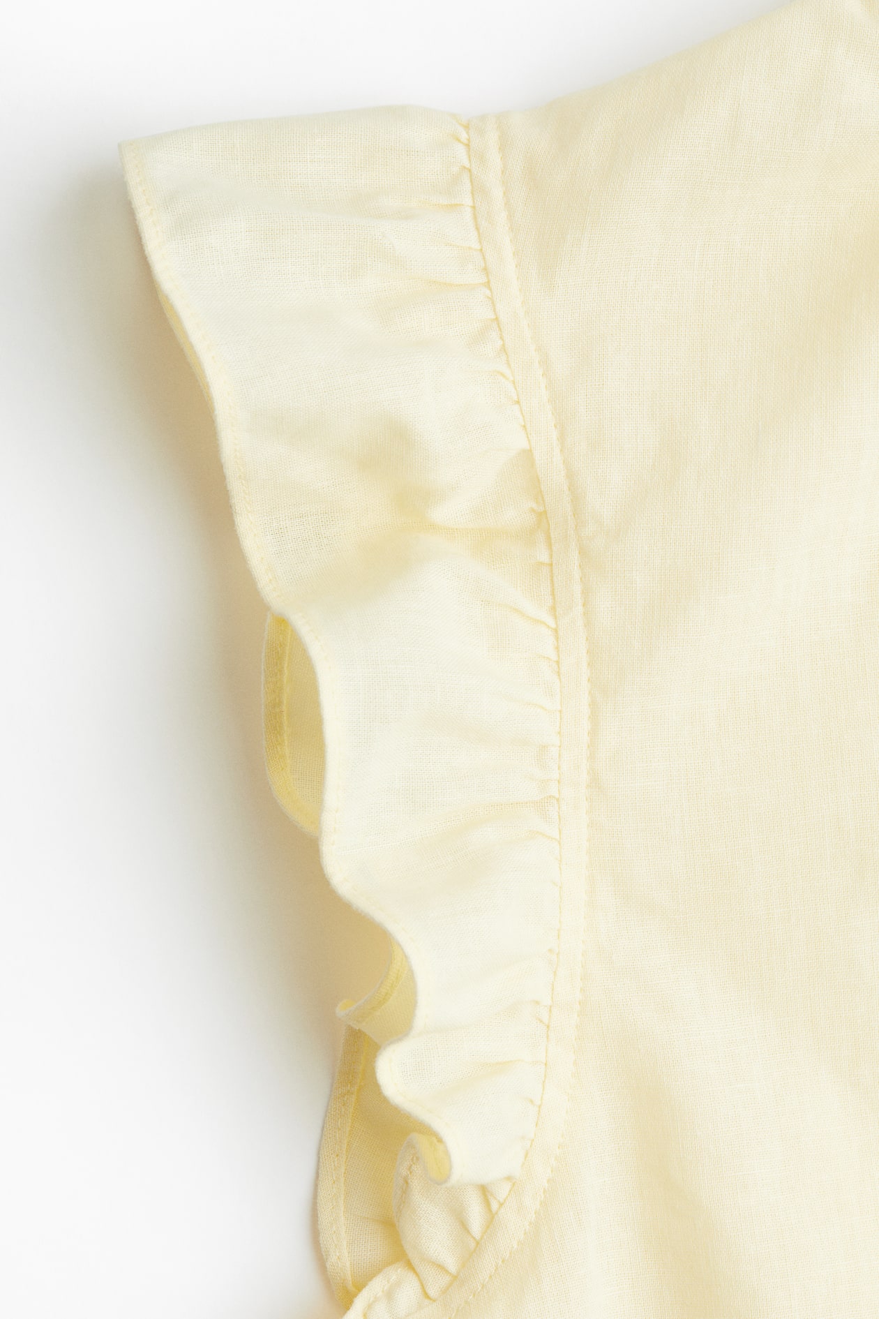 Women's Light yellow Linen-Blend Blouse | H&M CA