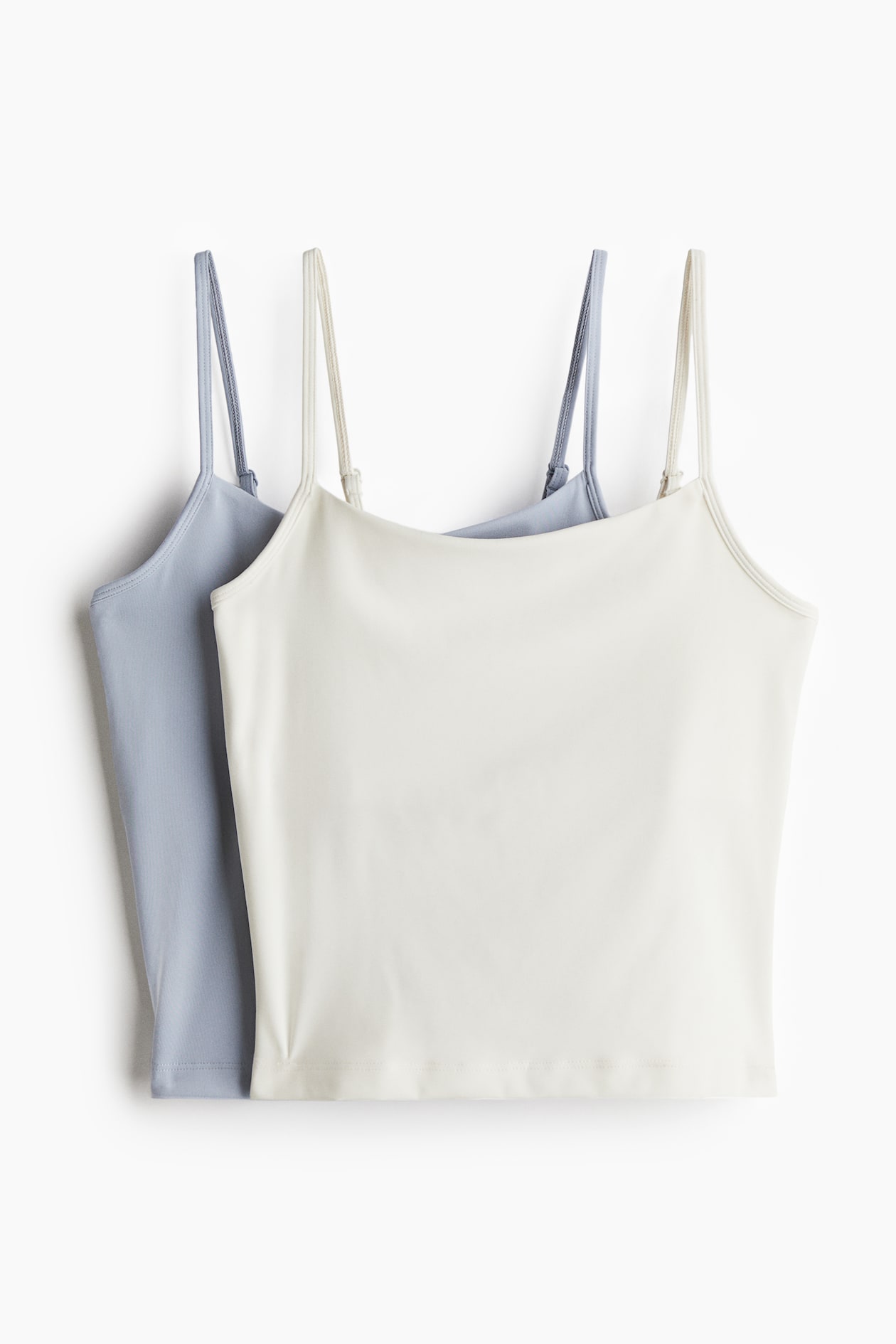 Women's Light blue/white 2-Pack Sports Camisole Tops with DryMove™ | H&M US