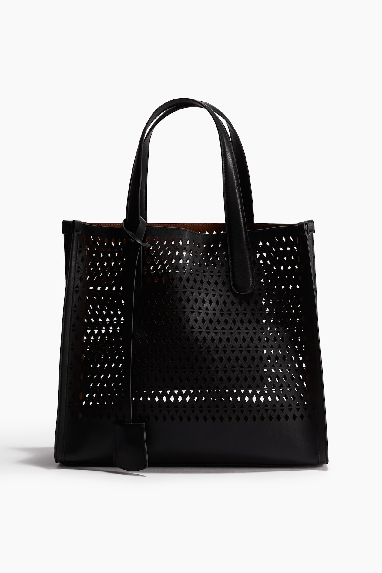 Bolsa shopper con diseño calado - Negro - MUJER | H&M ES