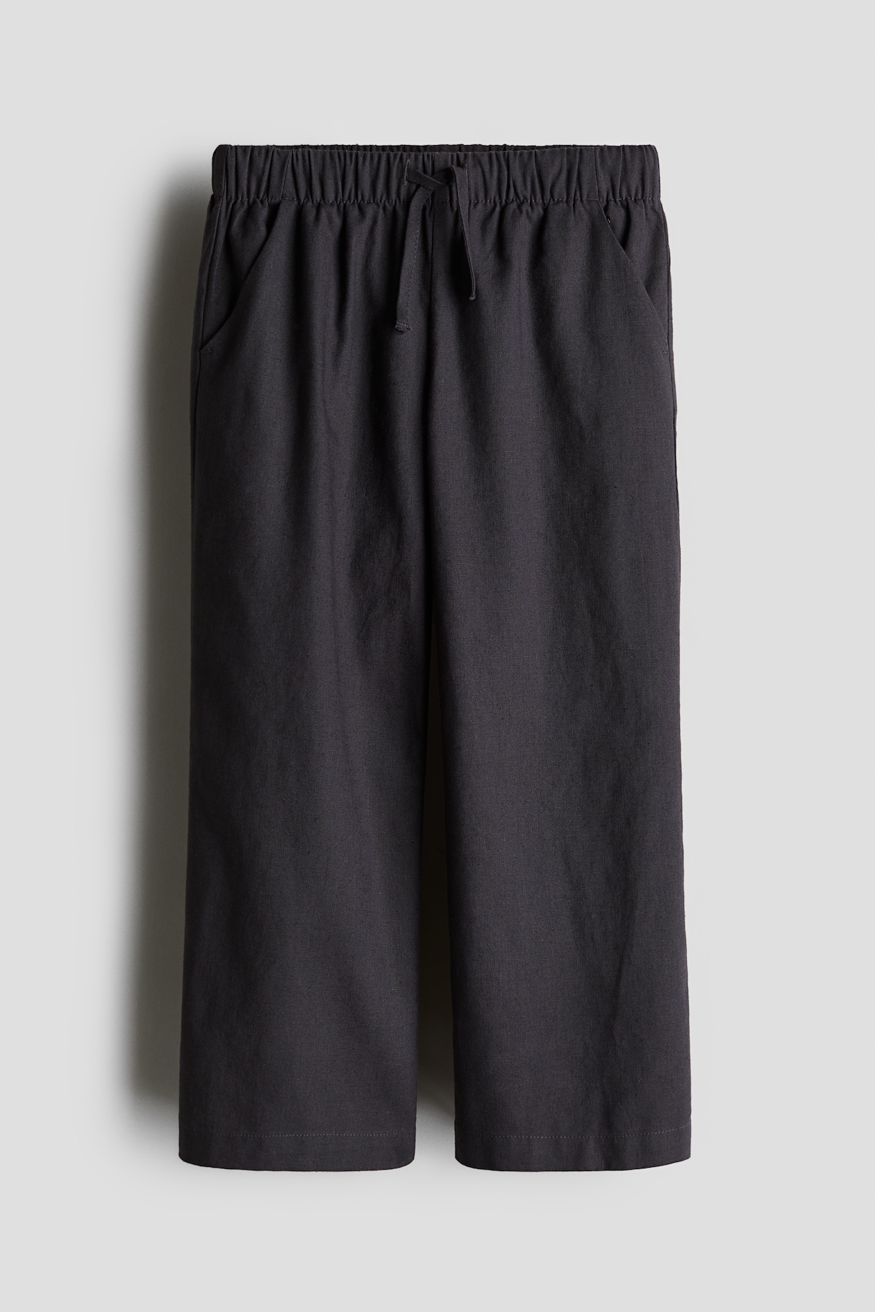 Dark gray Linen-Blend Joggers for kids | H&M US