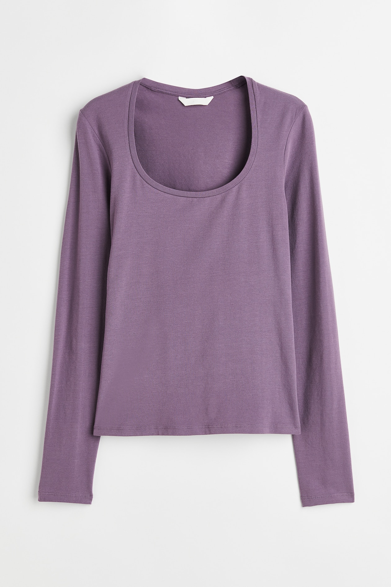 Long-sleeved jersey top - Purple - Ladies | H&M MY