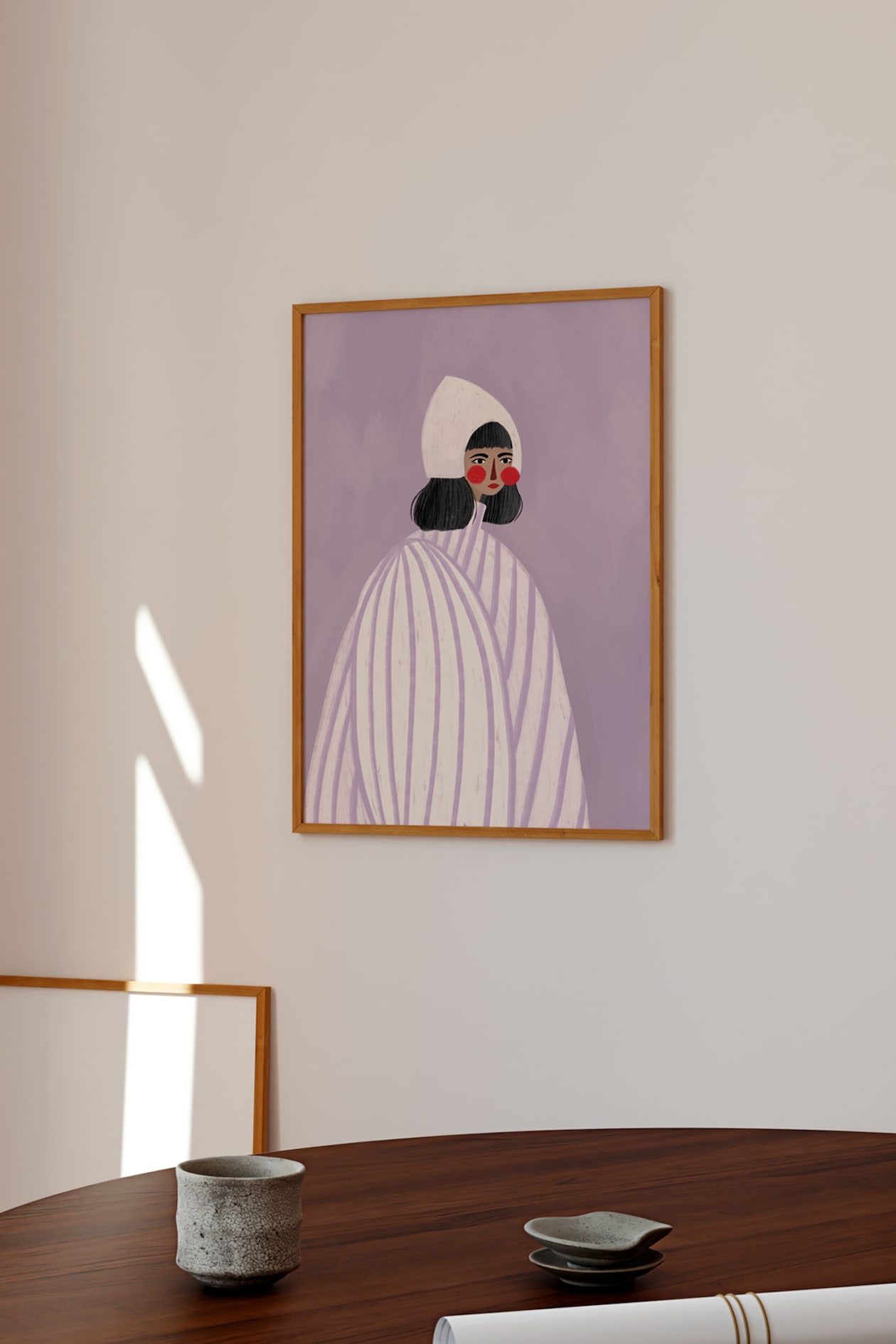 Bea Muller - The Woman With The White Hat - Multicolor - Poster & Frame ...