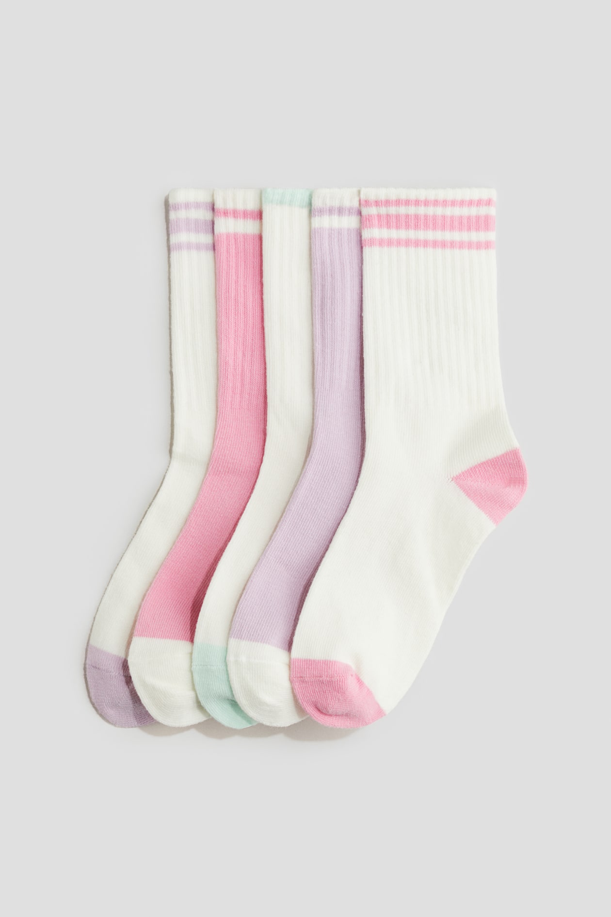 5-pack strumpor - Vit/Rosa - BARN | H&M SE