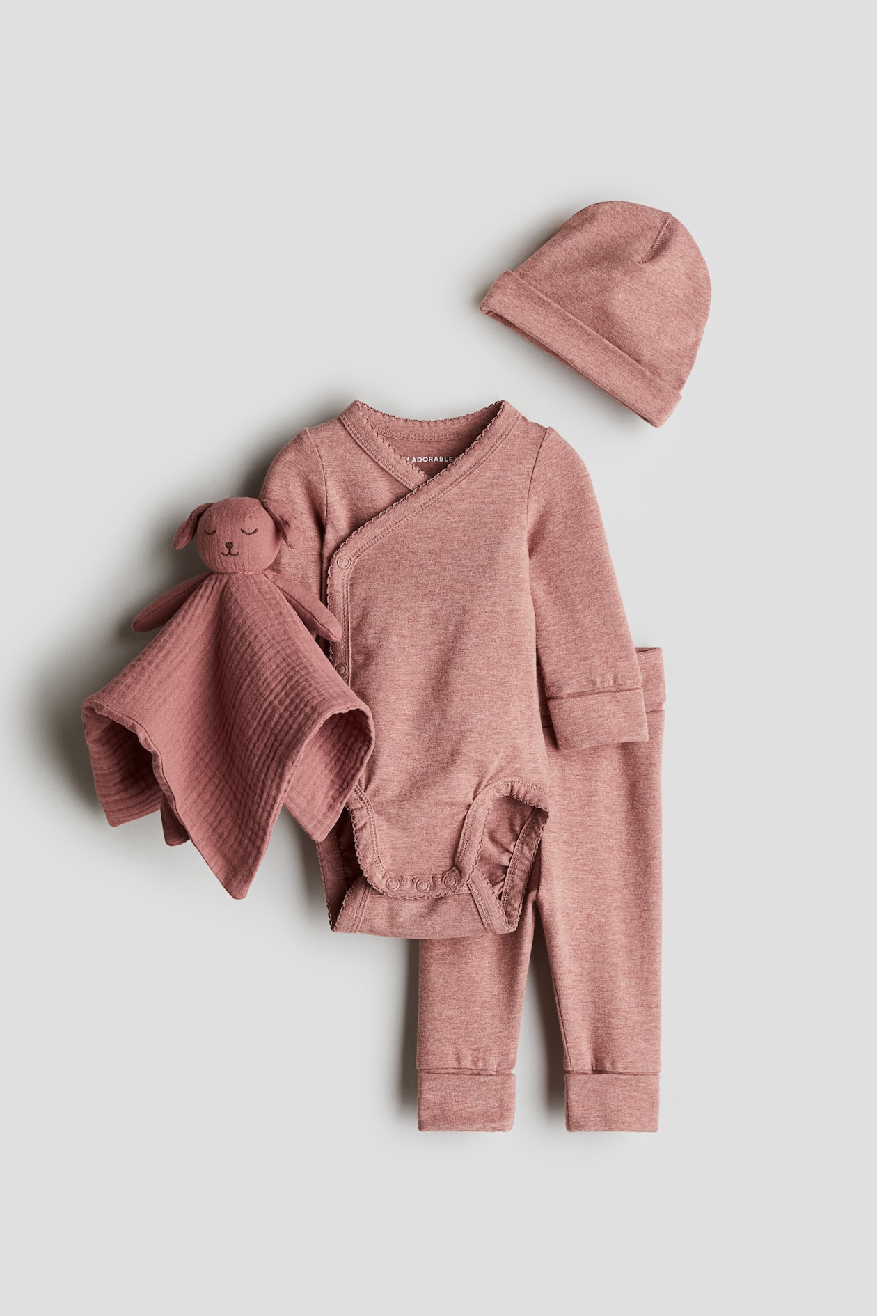 4-piece Cotton Gift Box Set - Dark dusty pink - Kids | H&M US